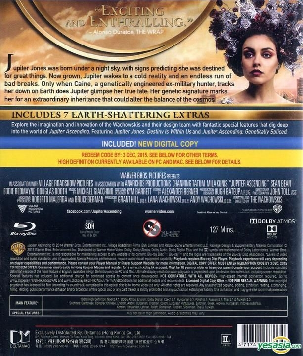 YESASIA: Jupiter Ascending (2015) (Blu-ray) (Hong Kong Version) Blu-ray - Channing Tatum, Sean ...