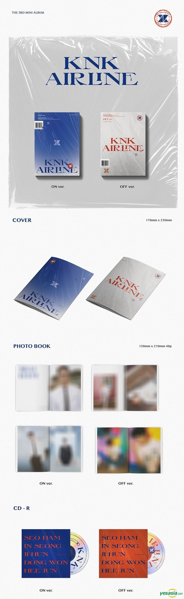 YESASIA: KNK Mini Album Vol. 3 - KNK AIRLINE (ON Version) + Poster in ...
