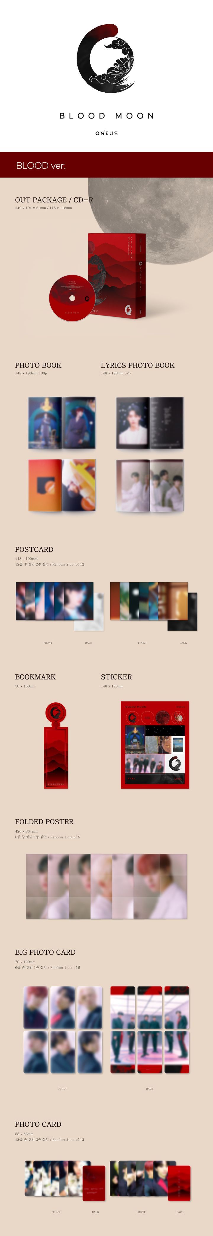 YESASIA : ONEUS Mini Album Vol. 6 - Blood Moon (Blood Version) 鐳射唱片 ...