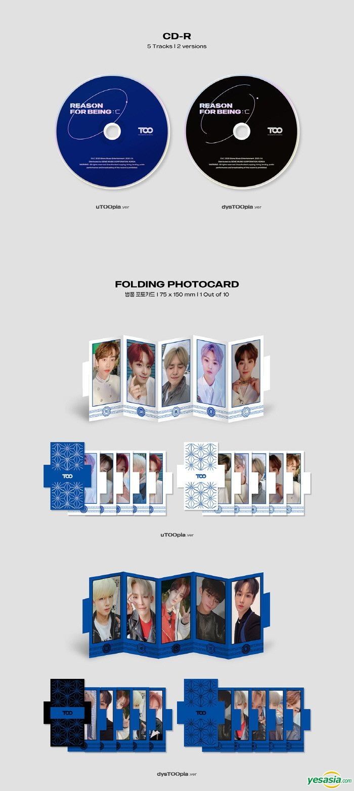 YESASIA: TOO Mini Album Vol. 1 - REASON FOR BEING: Benevolence (uTOOpia ...