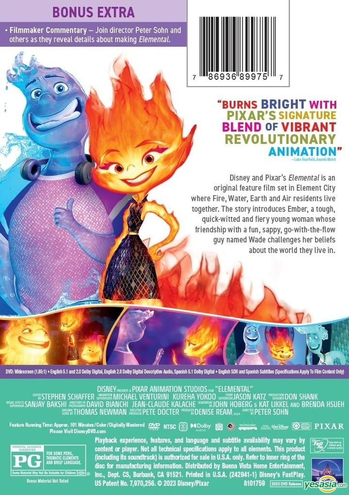 YESASIA: Elemental (2023) (DVD) (US Version) DVD - Catherine O'Hara ...