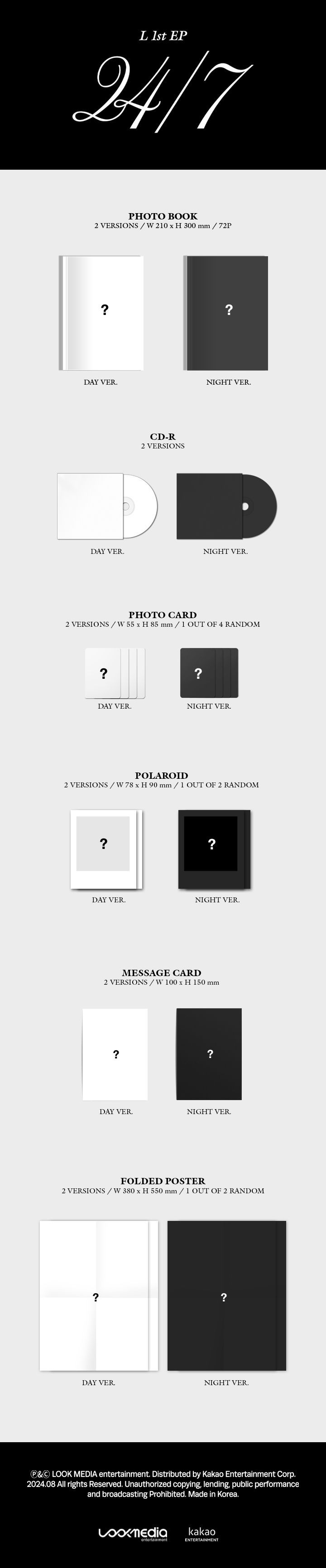 YESASIA: L EP Album Vol. 1 - 24/7 (Random Version) CD - L (Infinite ...