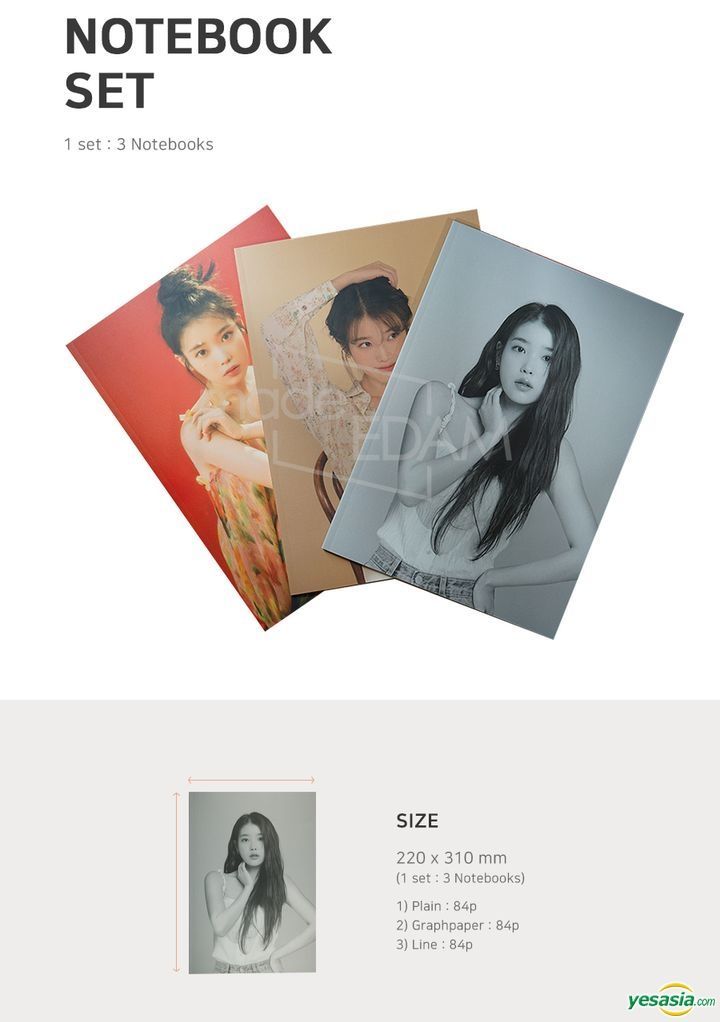 YESASIA: IU [April, 2020] Official Goods - Notebook Set GIFTS,Celebrity ...