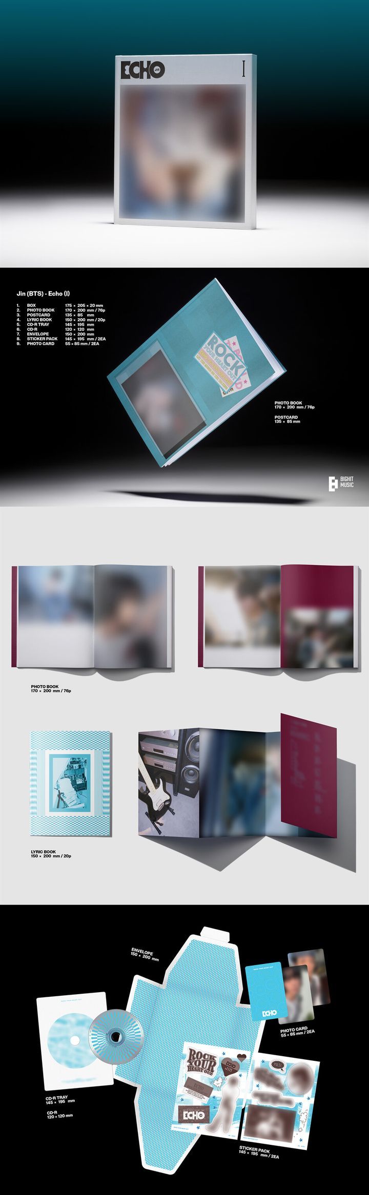 YESASIA: BTS: Jin Mini Album Vol. 2 - Echo (Random Version) Music - Jin (BTS), Bighit Music ...