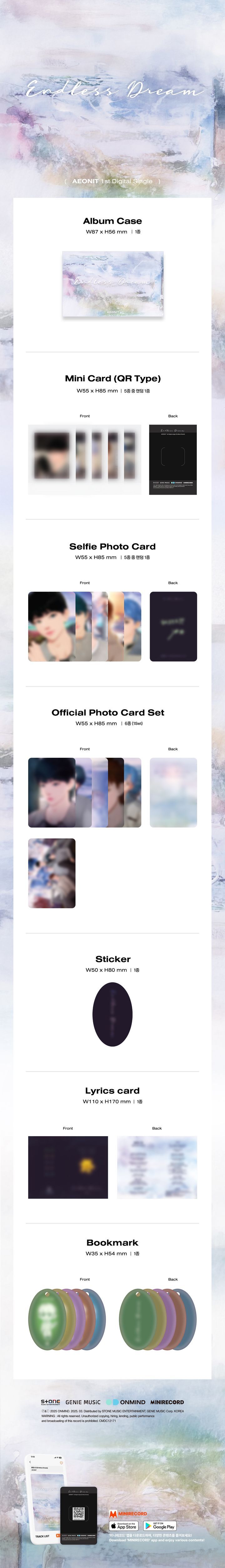 YESASIA: AEONIT Digital Single Vol. 1 - ENDLESS DREAM - AEONIT, ONMIND - Korean Music - Free ...