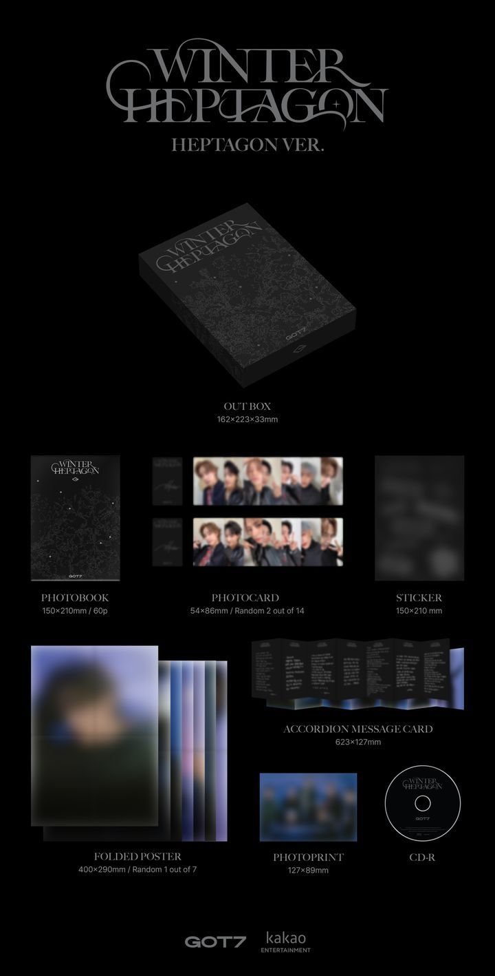 YESASIA: Image Gallery - GOT7 Mini Album Vol. 13 - WINTER HEPTAGON (Random Version) - North ...