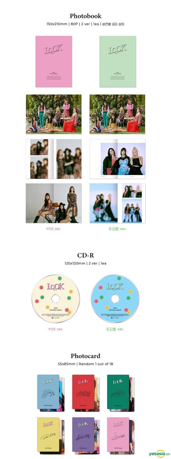 YESASIA: Apink Mini Album Vol. 9 - LOOK (YOS Version) Music - Apink ...