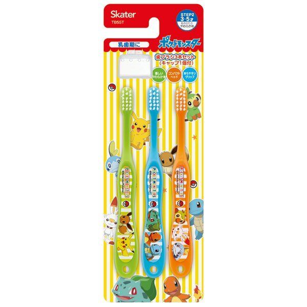 YESASIA: Pokemon Toothbrush with Cap (3 Pieces Set) - Skater ...