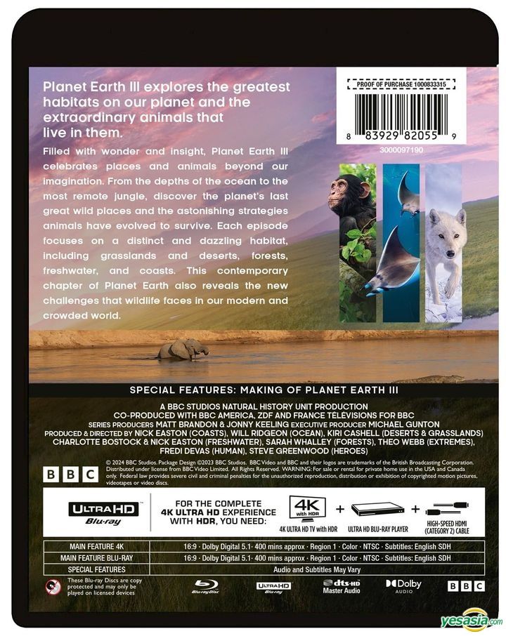 YESASIA: Planet Earth III (2023) (4K Ultra HD + Blu-ray) (Ep. 1-9) (BBC ...
