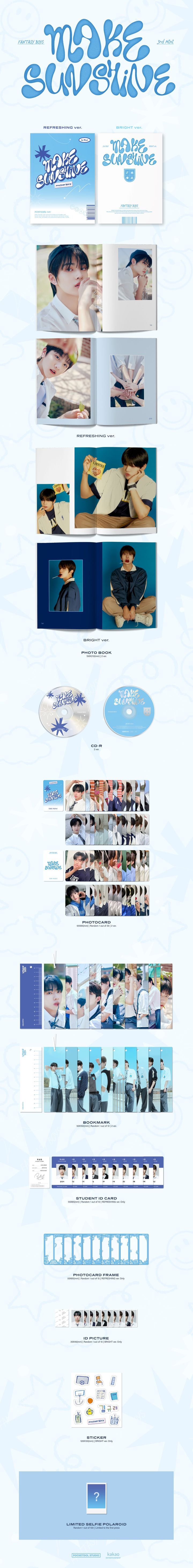 YESASIA: FANTASY BOYS Mini Album Vol. 3 - MAKE SUNSHINE (BRIGHT Version ...