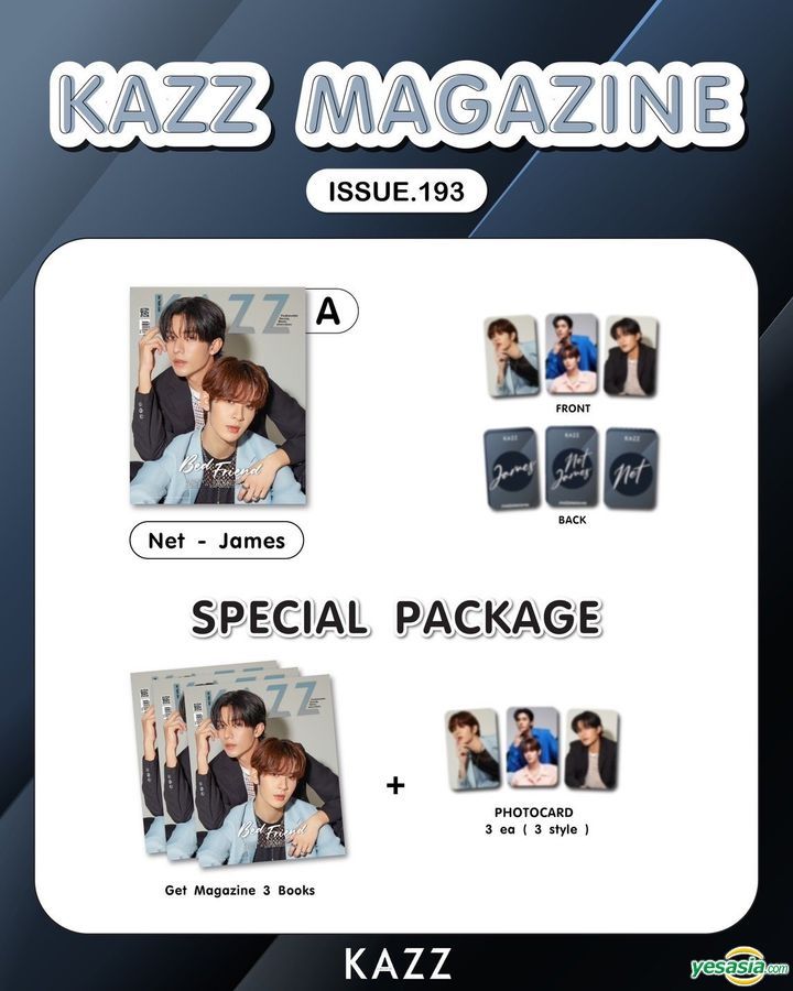 YESASIA: Thai Magazine: KAZZ : Vol. 194 : Bed Friend Net & James - Cover A (SPECIAL PACKAGE ...