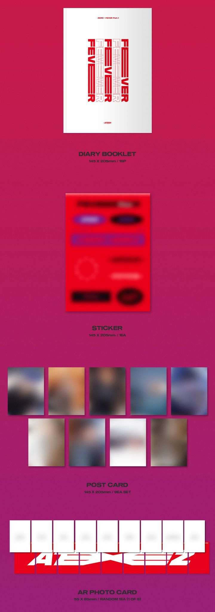 YESASIA: ATEEZ Mini Album Vol. 5 - ZERO : FEVER Part.1 (DIARY Version ...