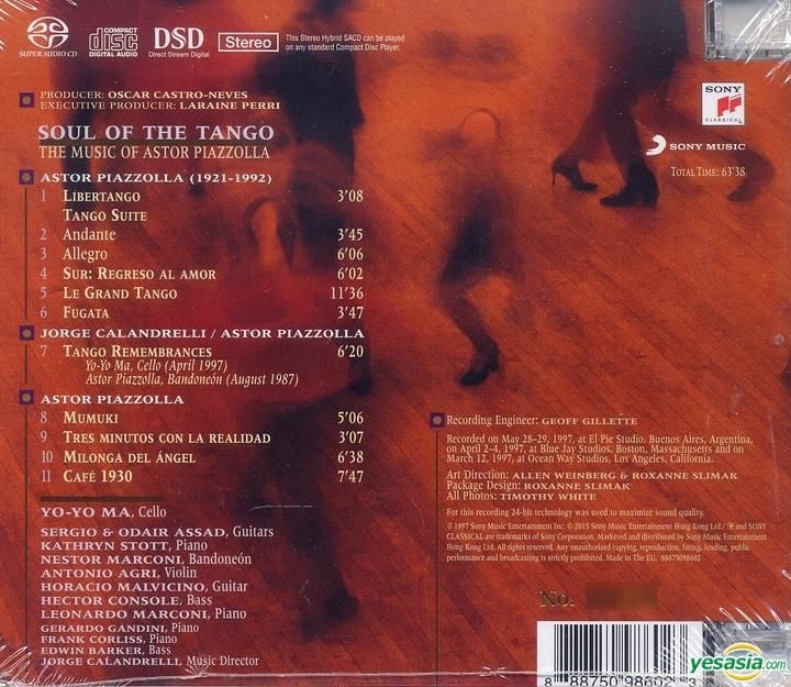 YESASIA: Soul Of Tango (SACD) (Limited Edition) CD - Yo-Yo Ma, Sony ...