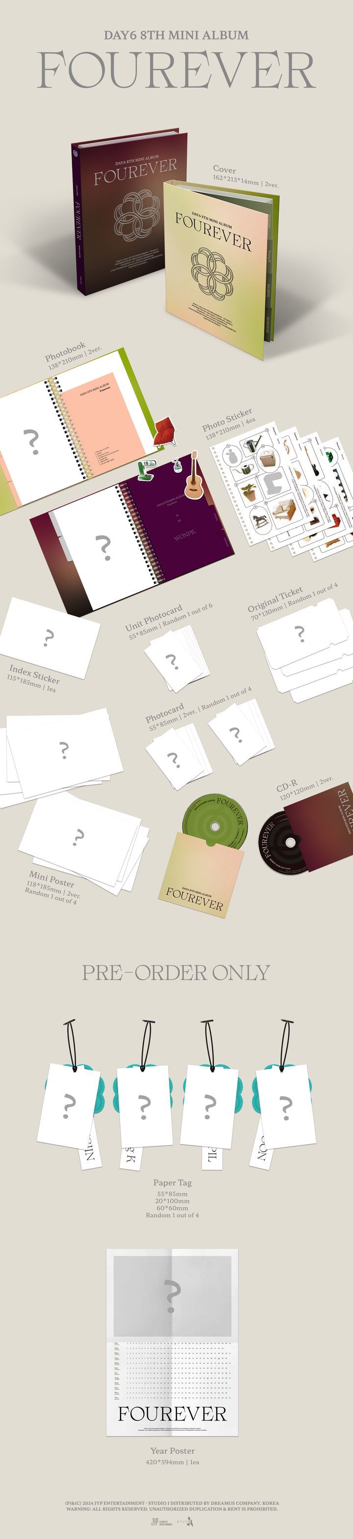 YESASIA: DAY6 Mini Album Vol. 8 - Fourever (Random Version) CD - DAY6 ...