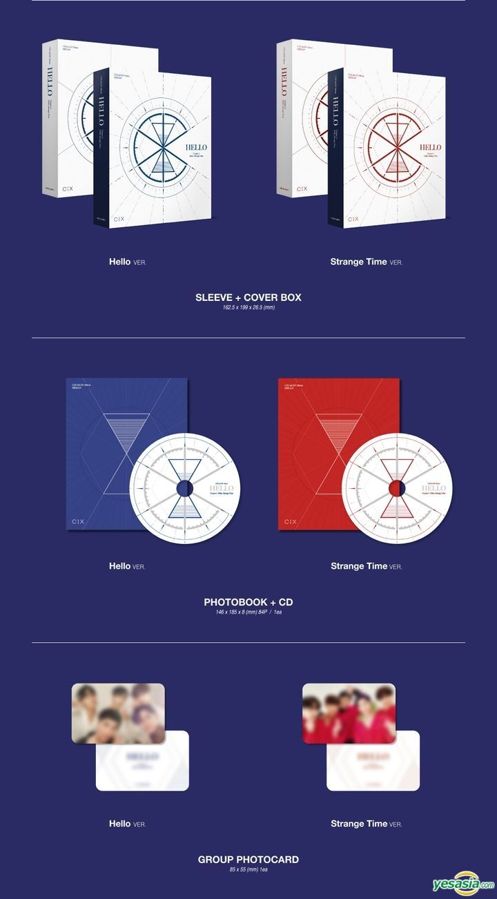 YESASIA: CIX EP Album Vol. 3 - 'HELLO' Chapter 3. Hello, Strange Time (Hello + Strange Time ...