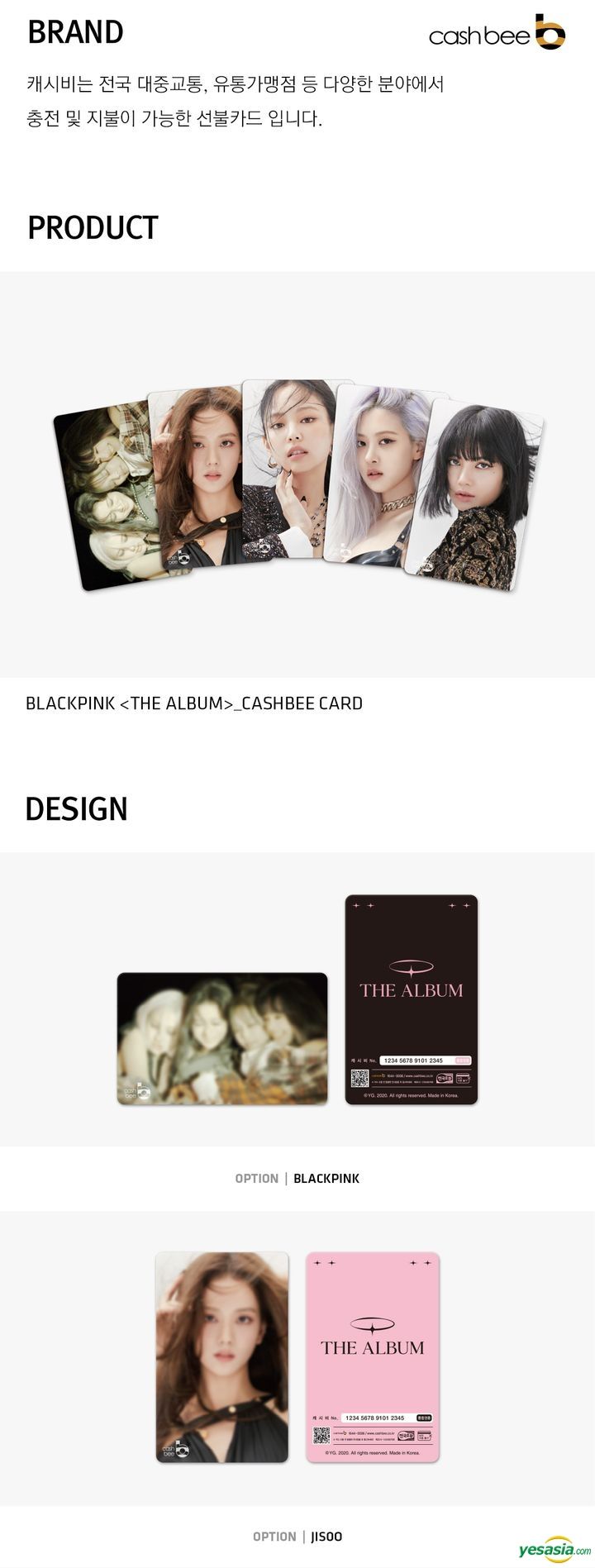 YESASIA : BLACKPINK CASHBEE Card 3 (ROSÉ) 女明星,Celebrity Gifts,組合,海報/寫真集 ...