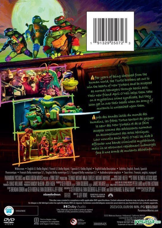 YESASIA: Teenage Mutant Ninja Turtles: Mutant Mayhem (2023) (DVD) (US ...
