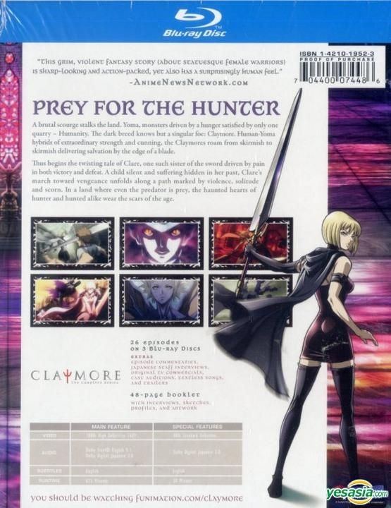 YESASIA: Claymore: Complete Series Box Set (Blu-ray) (US Version) Blu ...