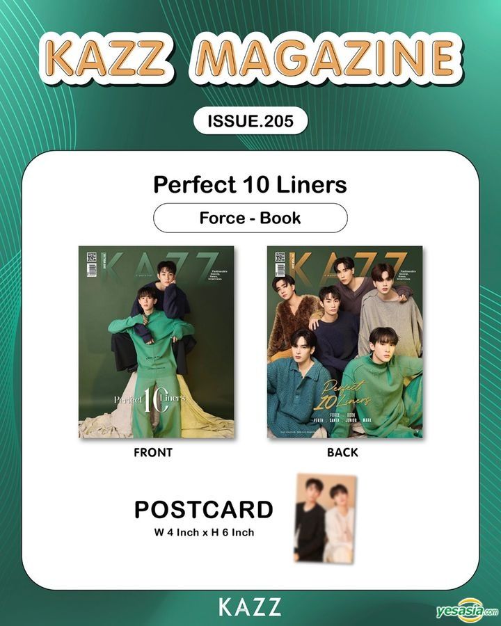 YESASIA: KAZZ Magazine : ISSUE 205 Perfect 10 Liners (Cover : Force ...