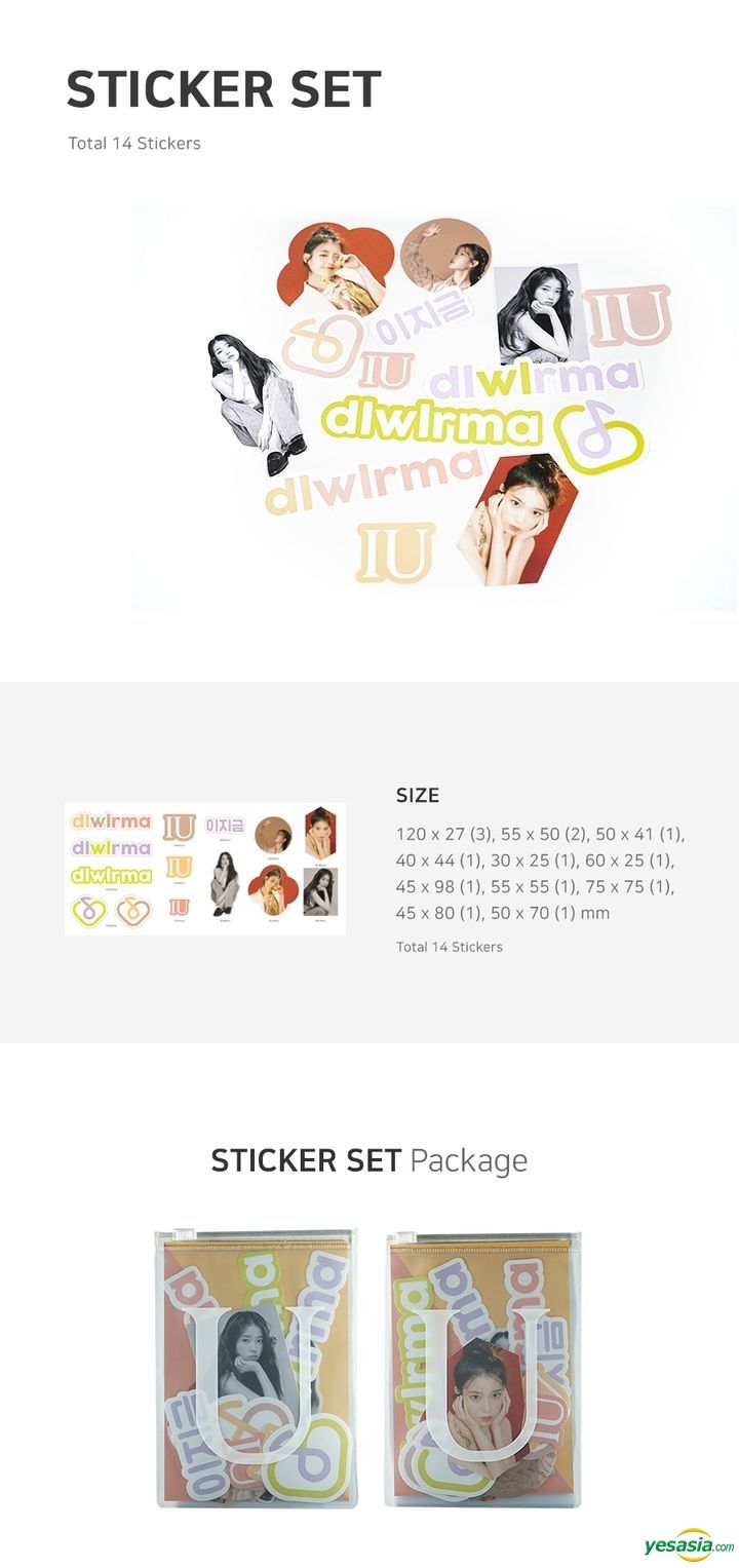 YESASIA: IU [April, 2020] Official Goods - Sticker Set FEMALE STARS ...